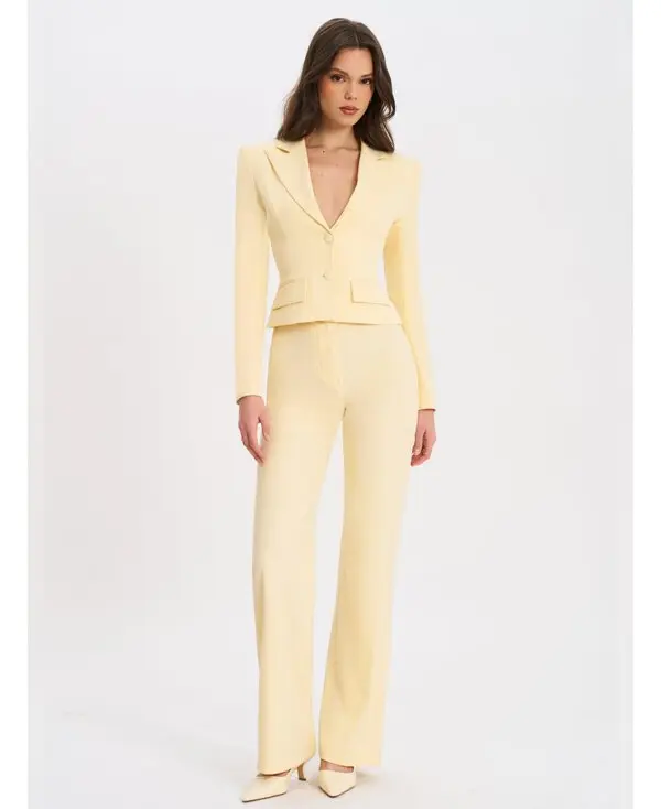 MISS CIRCLE NEW YORK Quinne Business Casual Slim-fit Blazer - Yellow