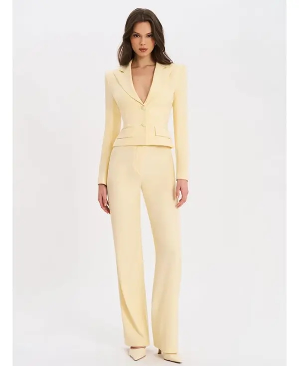 MISS CIRCLE NEW YORK Slim Fit Suit Pants - Yellow
