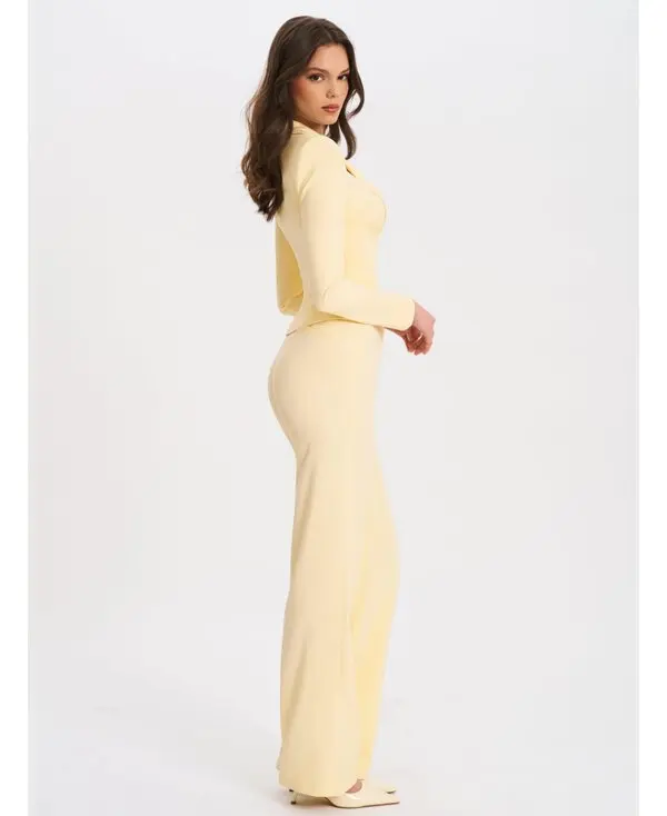 MISS CIRCLE NEW YORK Slim Fit Suit Pants - Yellow