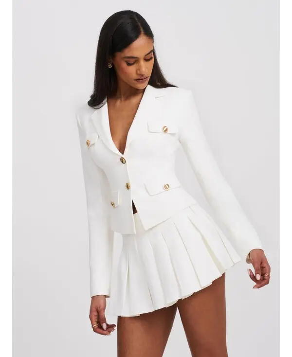 MISS CIRCLE Button Detailed Blazer Jacket
