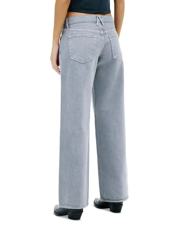 SLVRLAKE Lexi Low Rise Wide Leg Jeans - Shadow Grey