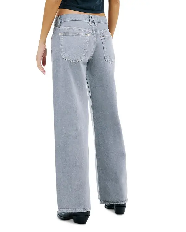 SLVRLAKE Lexi Low Rise Wide Leg Jeans - Shadow Grey