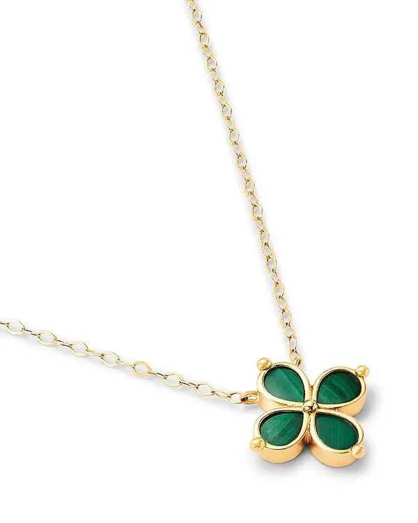 Bloomingdale'S Gemstone Clover Pendant - Malachite