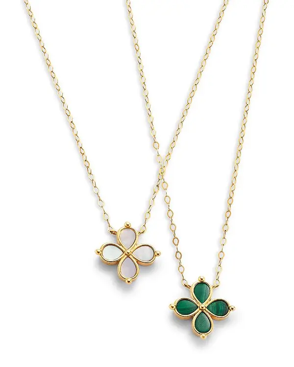 Bloomingdale'S Gemstone Clover Pendant - Malachite