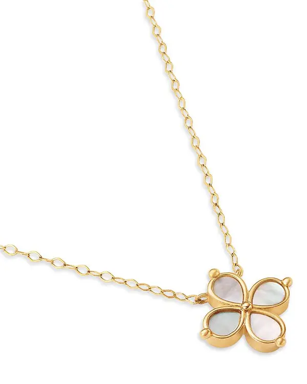 Bloomingdale'S Gemstone Clover Pendant - White Mother Of Pearl