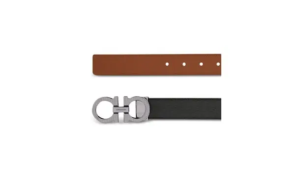 FERRAGAMO Reversible Leather Belt - Nero