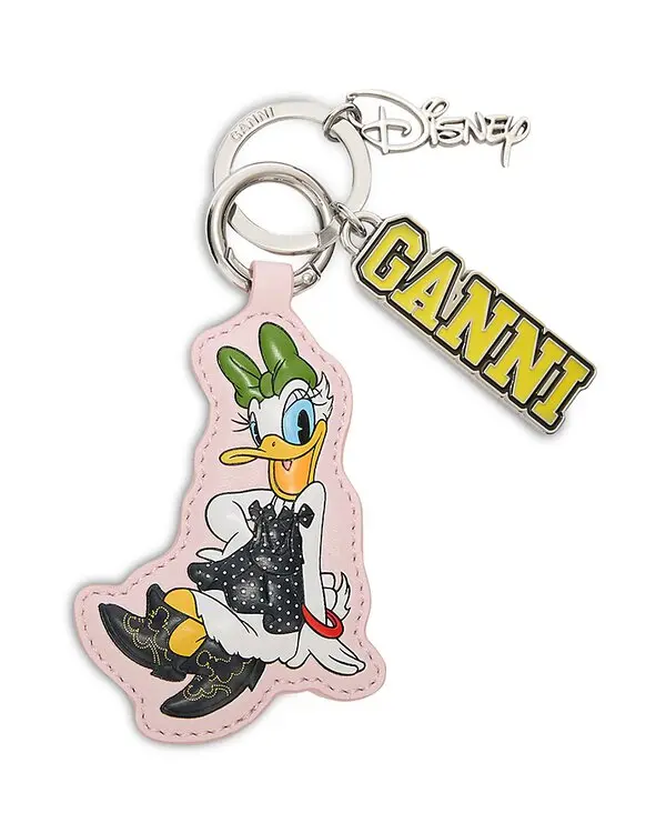 GANNI Daisy Duck Keyring - Chalk Pink
