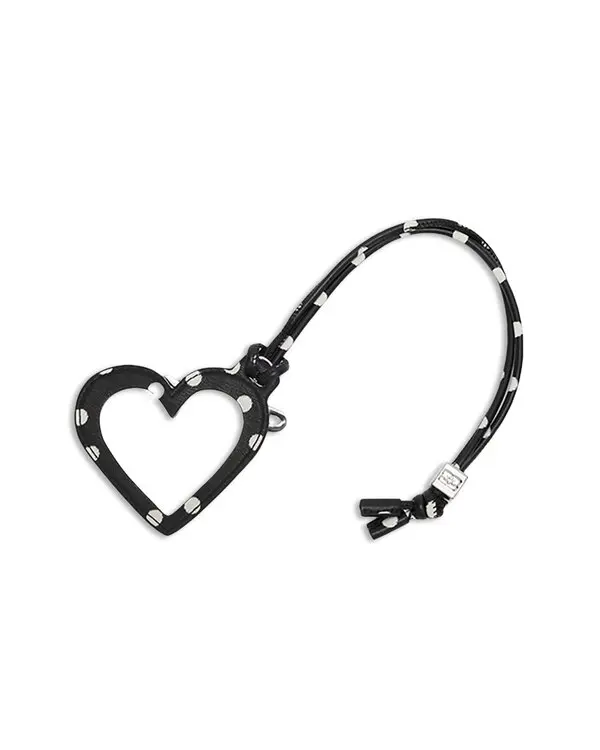 GANNI Bou Heart Mirror Bag Charm - Black