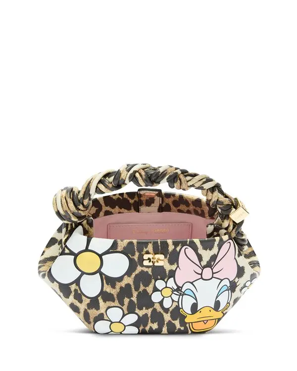 GANNI Bou Mini Daisy Duck Leopard Print Bag