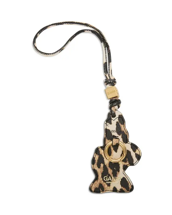 GANNI Daisy Duck Leopard Print Bag Charm