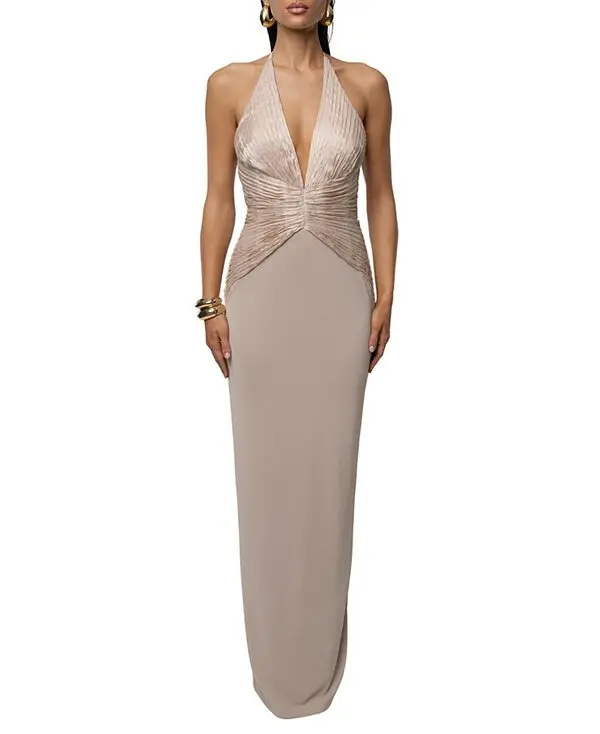 JLUXLABEL Enchanted Nights Halterneck Maxi Dress