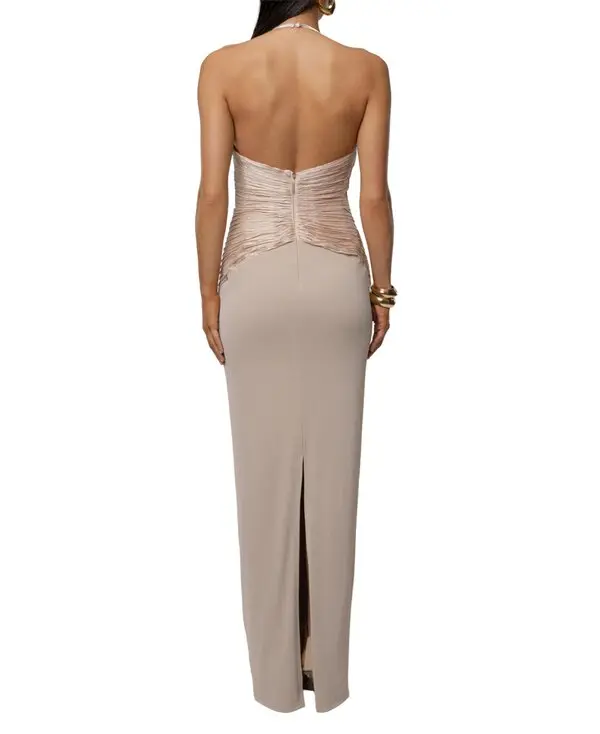 JLUXLABEL Enchanted Nights Halterneck Maxi Dress