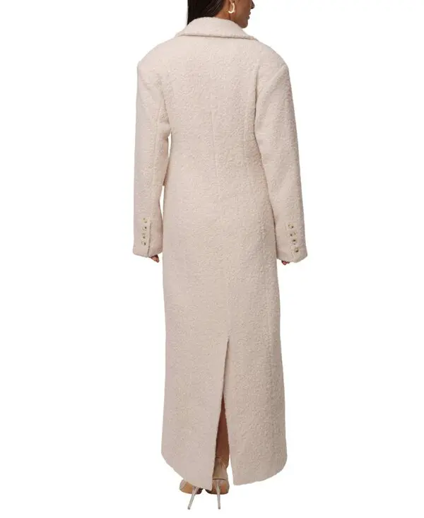 JLUXLABEL Textured Full-length Coat With Notched Lapel