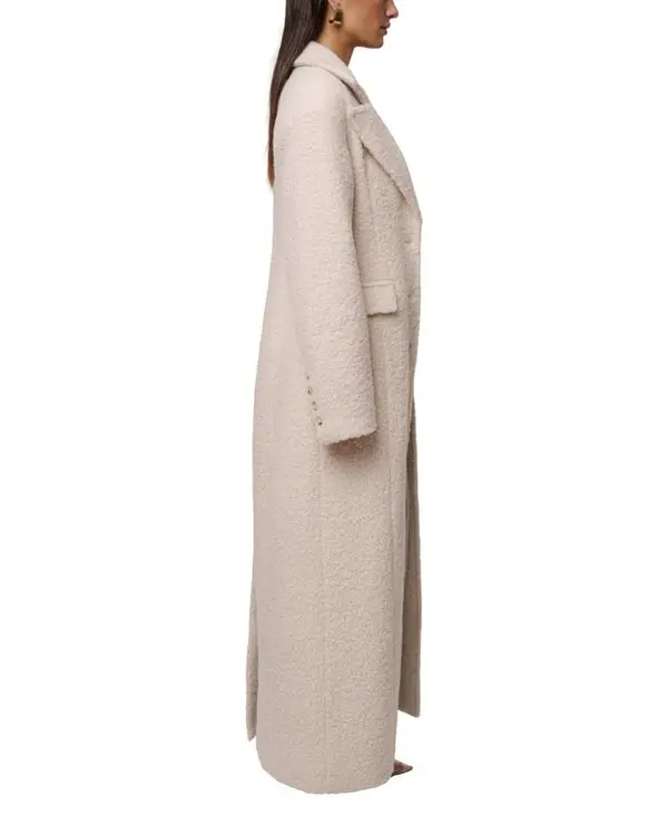 JLUXLABEL Textured Full-length Coat With Notched Lapel