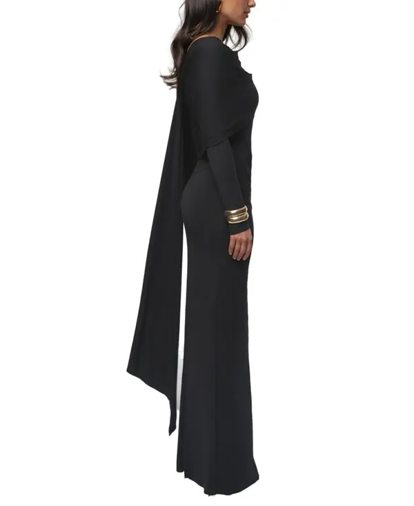 JLUXLABEL Asymmetric Maxi Dress - Black