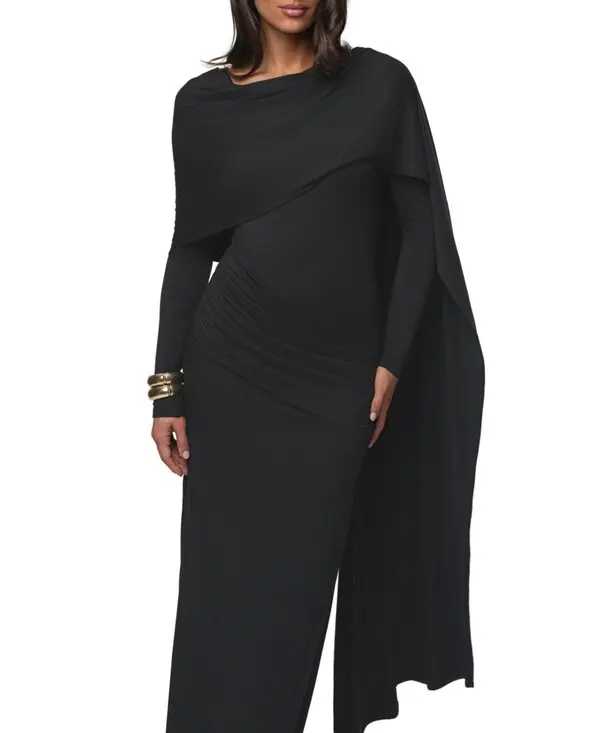 JLUXLABEL Asymmetric Maxi Dress - Black