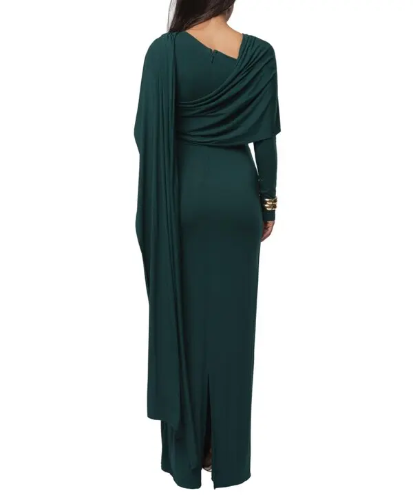 JLUXLABEL Glitz Asymmetric Maxi Dress - Green