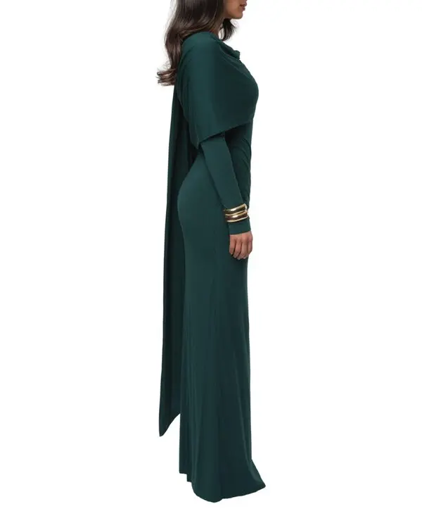JLUXLABEL Glitz Asymmetric Maxi Dress - Green