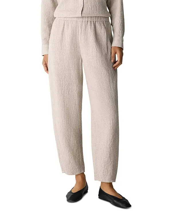 Eileen Fisher Cotton Doubleweave Ankle Lantern Pants