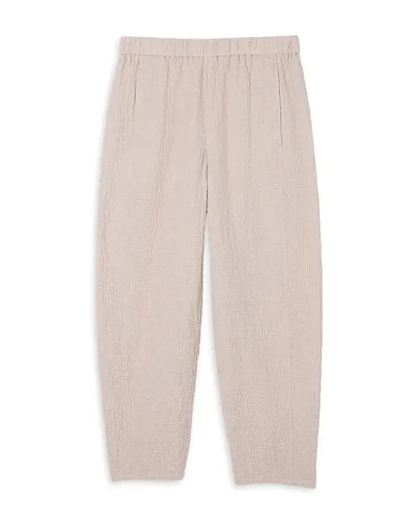 Eileen Fisher Cotton Doubleweave Ankle Lantern Pants