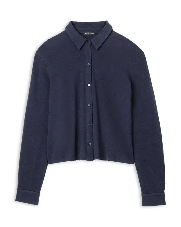 Eileen Fisher Stretch Jersey Classic Collar Shirt
