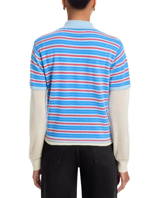 Guest In Residence Layered Stripe Rugby Sweater