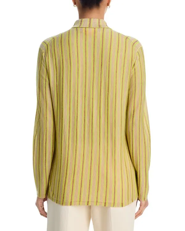 Guest In Residence Fine Stripe Showtime Cashmere Shirt - Evoo Combo
