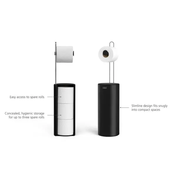 JOSEPH JOSEPH Easy Store Toilet Paper Roll Holder With Concealed Storage