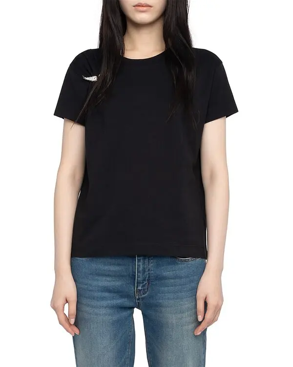 Zadig&Voltaire Suzan Wing Brooch T-shirt - Black