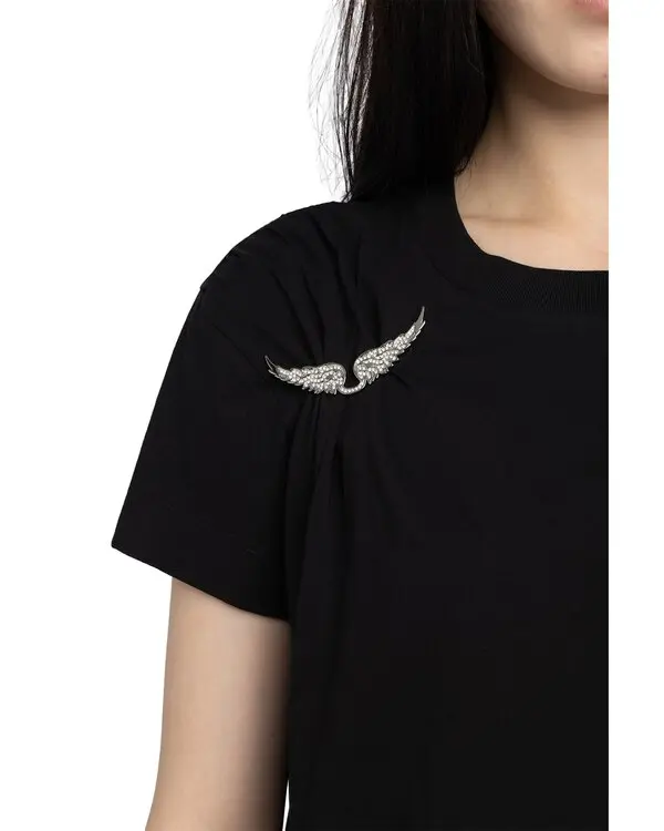 Zadig&Voltaire Suzan Wing Brooch T-shirt - Black