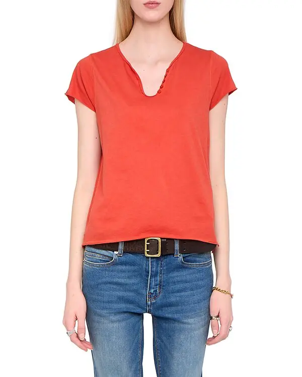 Zadig&Voltaire Henley Fishnet T-shirt