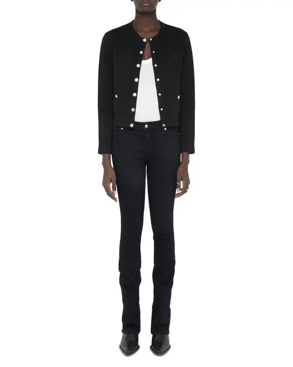 Zadig&Voltaire Cama Snap Front Sweatshirt