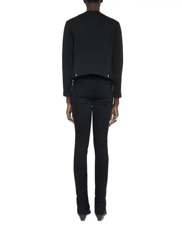 Zadig&Voltaire Cama Snap Front Sweatshirt