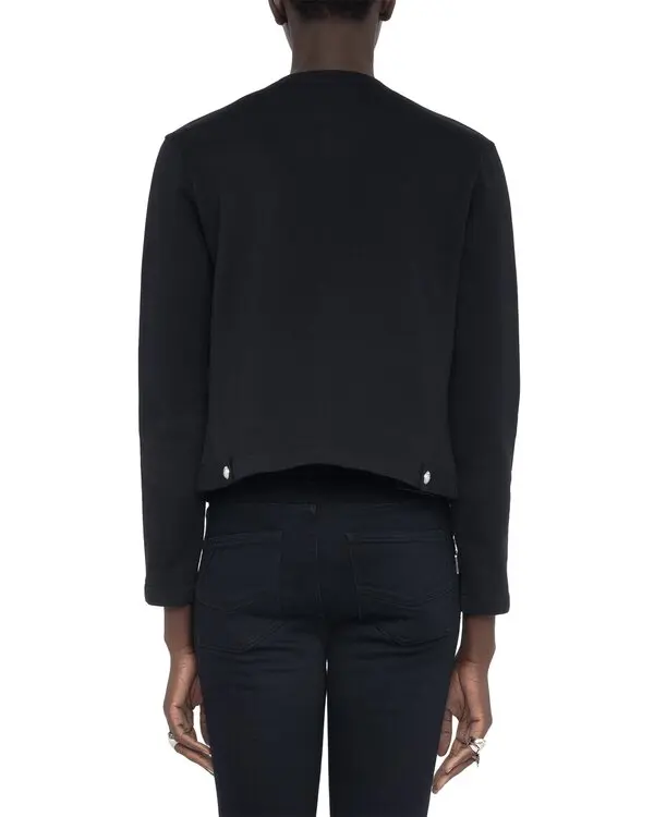Zadig&Voltaire Cama Snap Front Sweatshirt