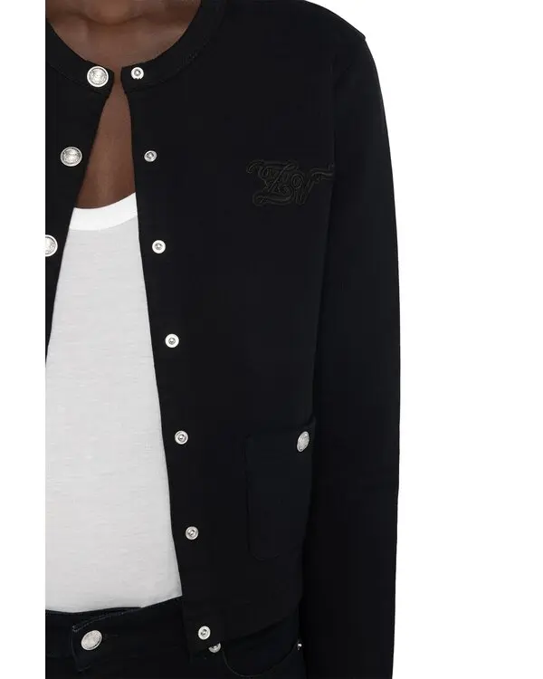 Zadig&Voltaire Cama Snap Front Sweatshirt