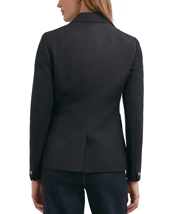 REISS Gigi Double Breasted Blazer - Navy