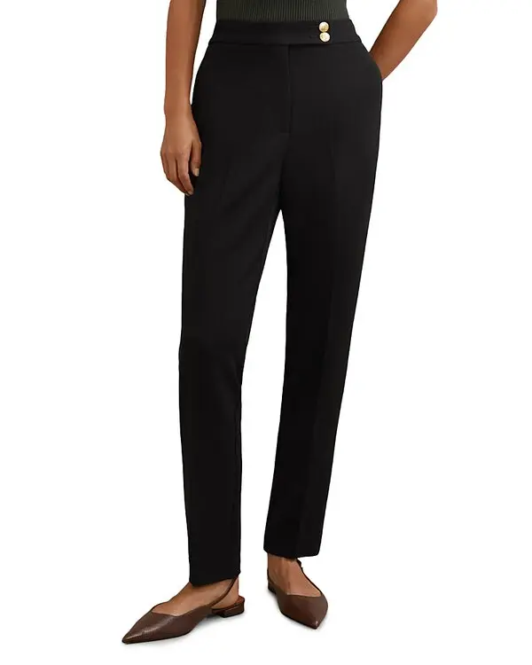 REISS Gabriel Tapered Pants - Black