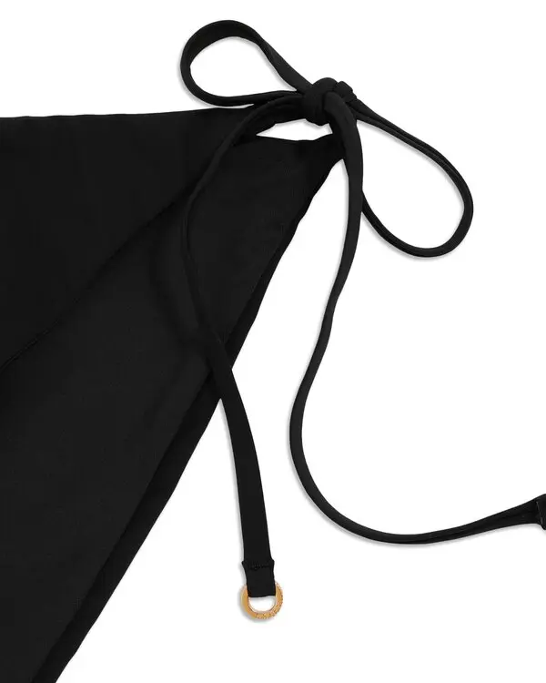 REISS Riah Tie Side Bikini Bottom - Black