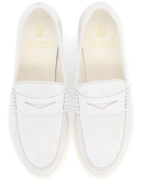 Brunello Cucinelli Suede Loafer - Grey