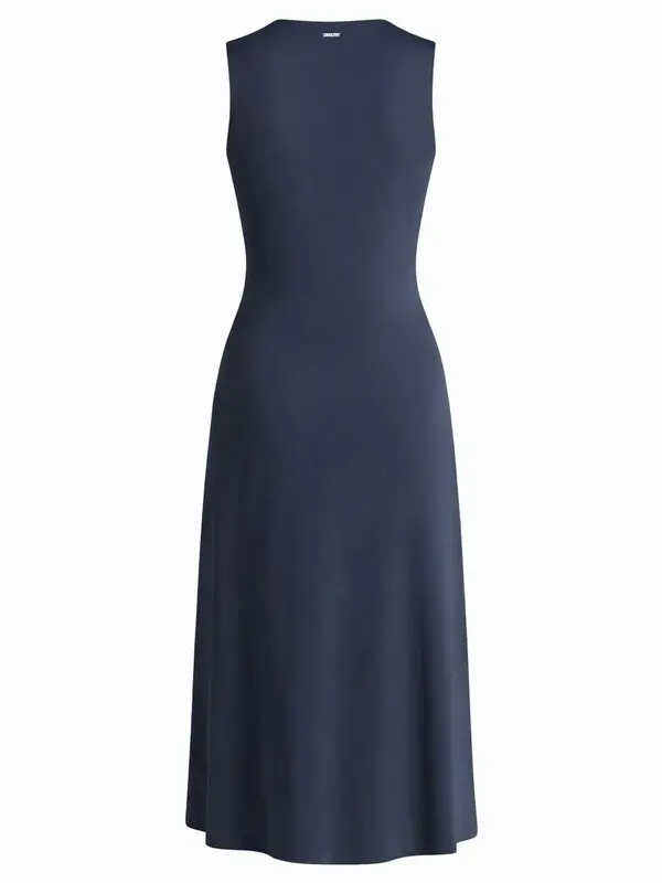 Michael Kors Midi Dress With Zipper - Blue