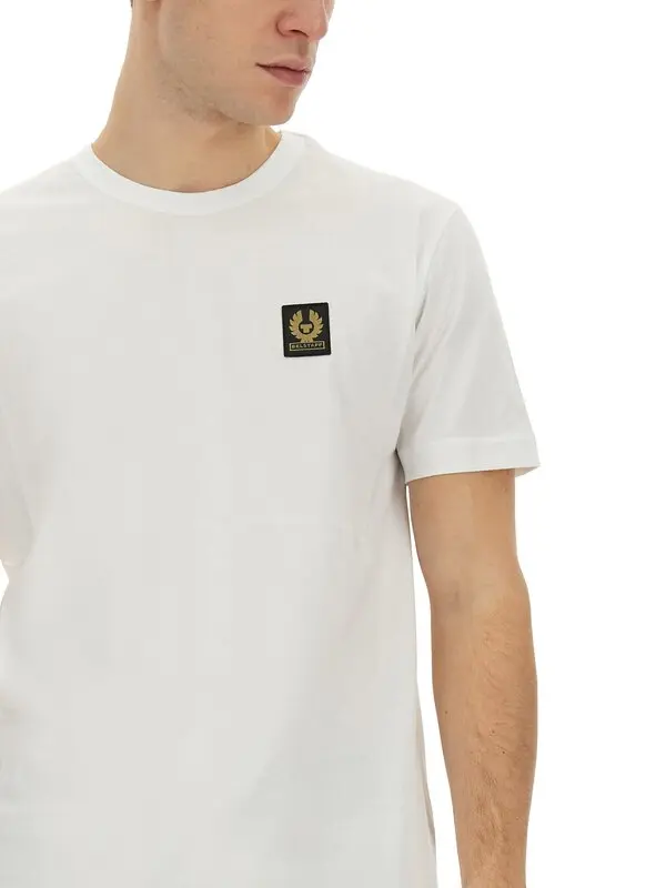 Belstaff T-shirt With Logo Patch - White