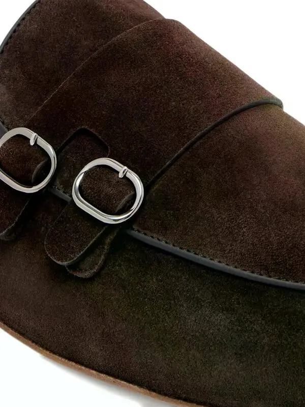 BARRETT Buckle Strap Mules - Brown