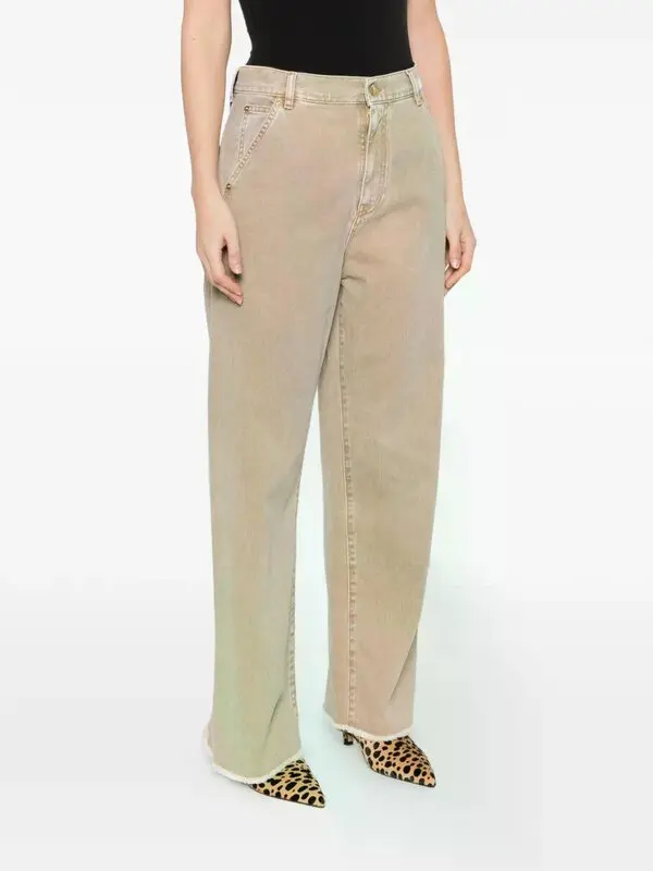 DARKPARK Sienna Frayed Hem Jeans - Neutrals