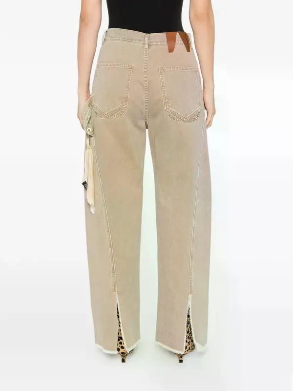 DARKPARK Sienna Frayed Hem Jeans - Neutrals
