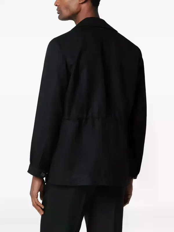 LARDINI Flap-pocket Shirt Jacket - Black