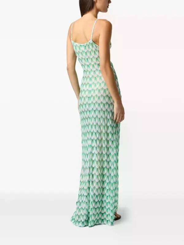 Missoni V-neck Floral-pattern Beach Dress