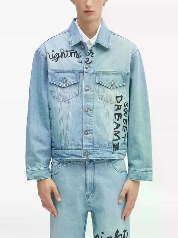 SKY HIGH FARM WORKWEAR Printed Denim Trucker Jacket