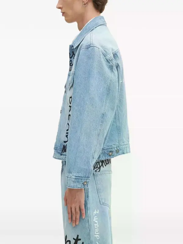 SKY HIGH FARM WORKWEAR Printed Denim Trucker Jacket