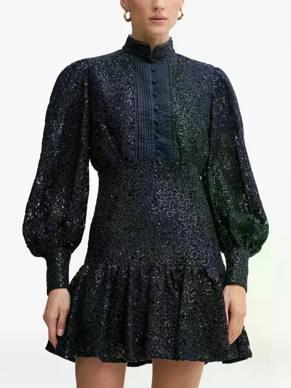Bardot Remy Sequin-embellished Mini Dress With Ruffled Detail