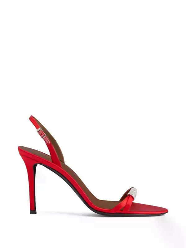 GIUSEPPE ZANOTTI Lena Embellished Stiletto Sandals - Red